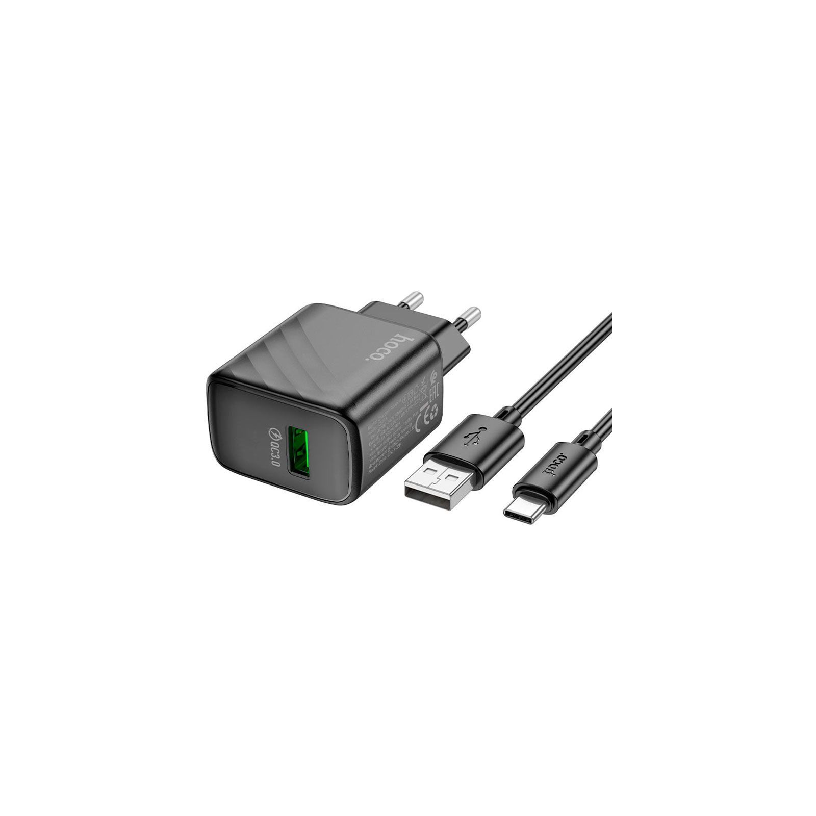 ᐈ Купити зарядний пристрій HOCO CS21A Rich USB QC3.0 + cable USB to USB ...
