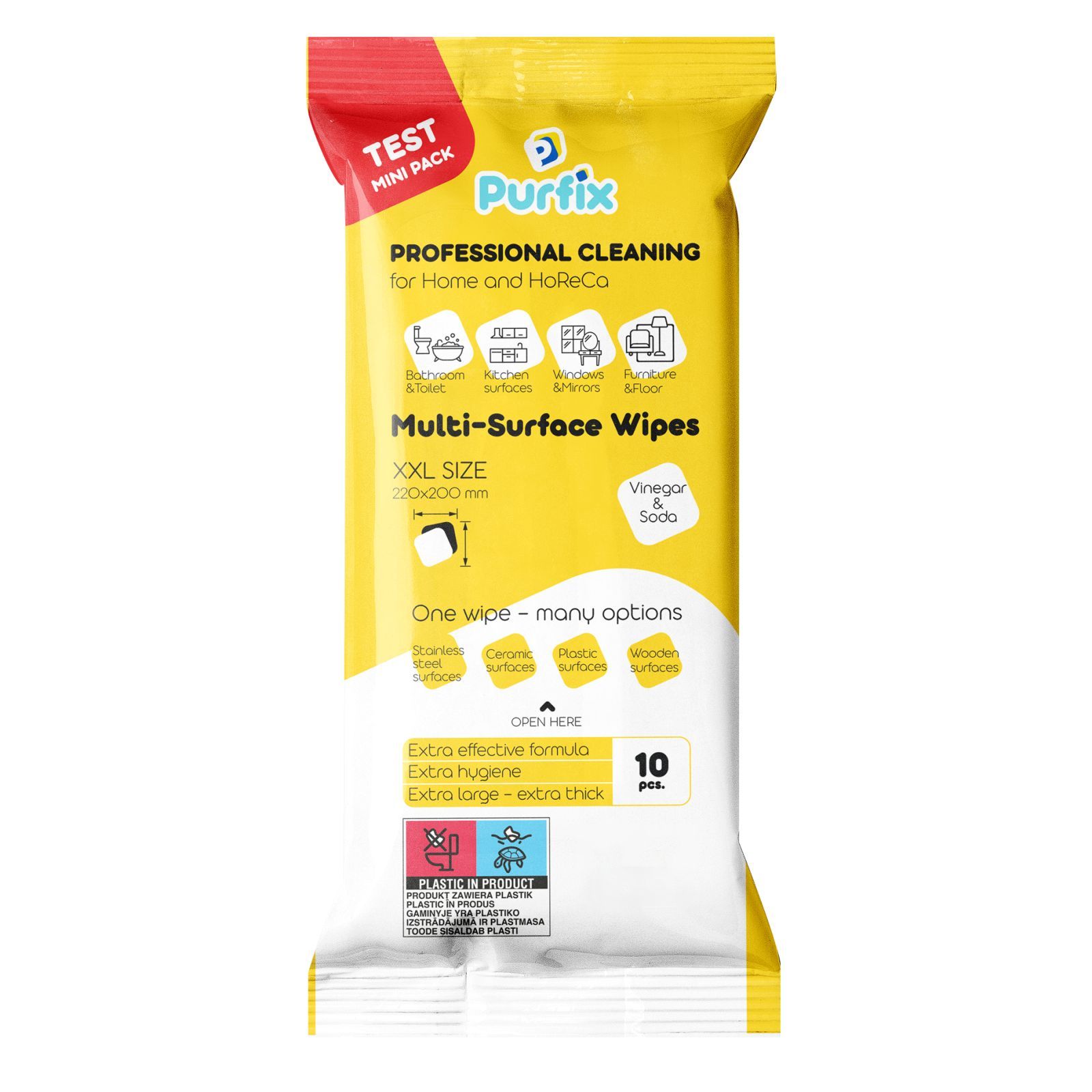 ᐈ Купити серветки для прибирання Purfix Вологі Універсальні 10 шт ...