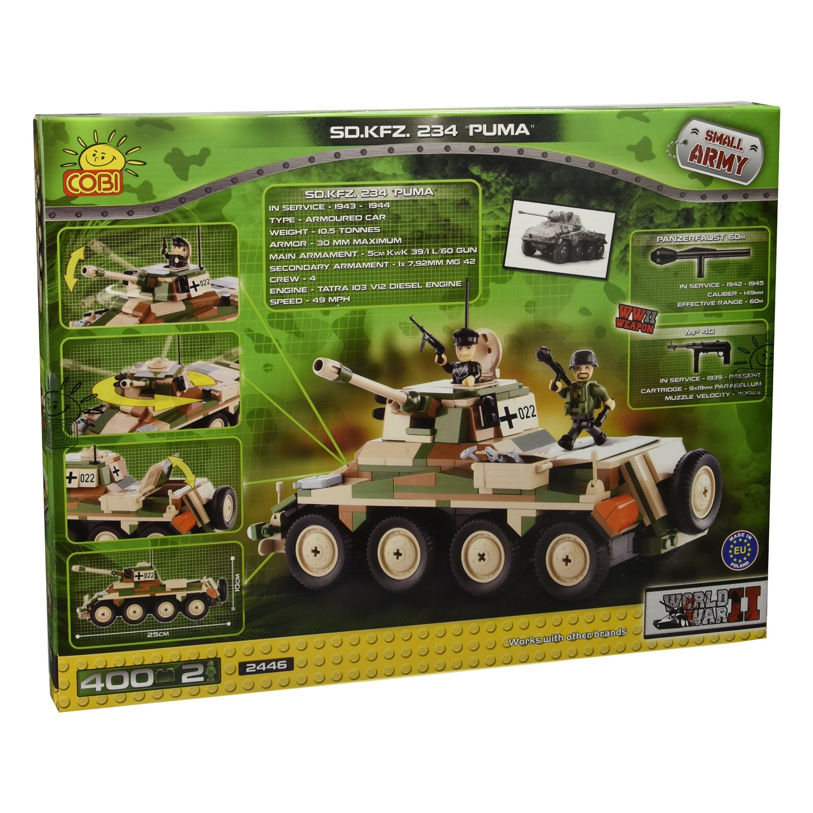 Конструктор Cobi Тяжелая бронированная автомашина SD KFZ-234 PUMA 400 ...