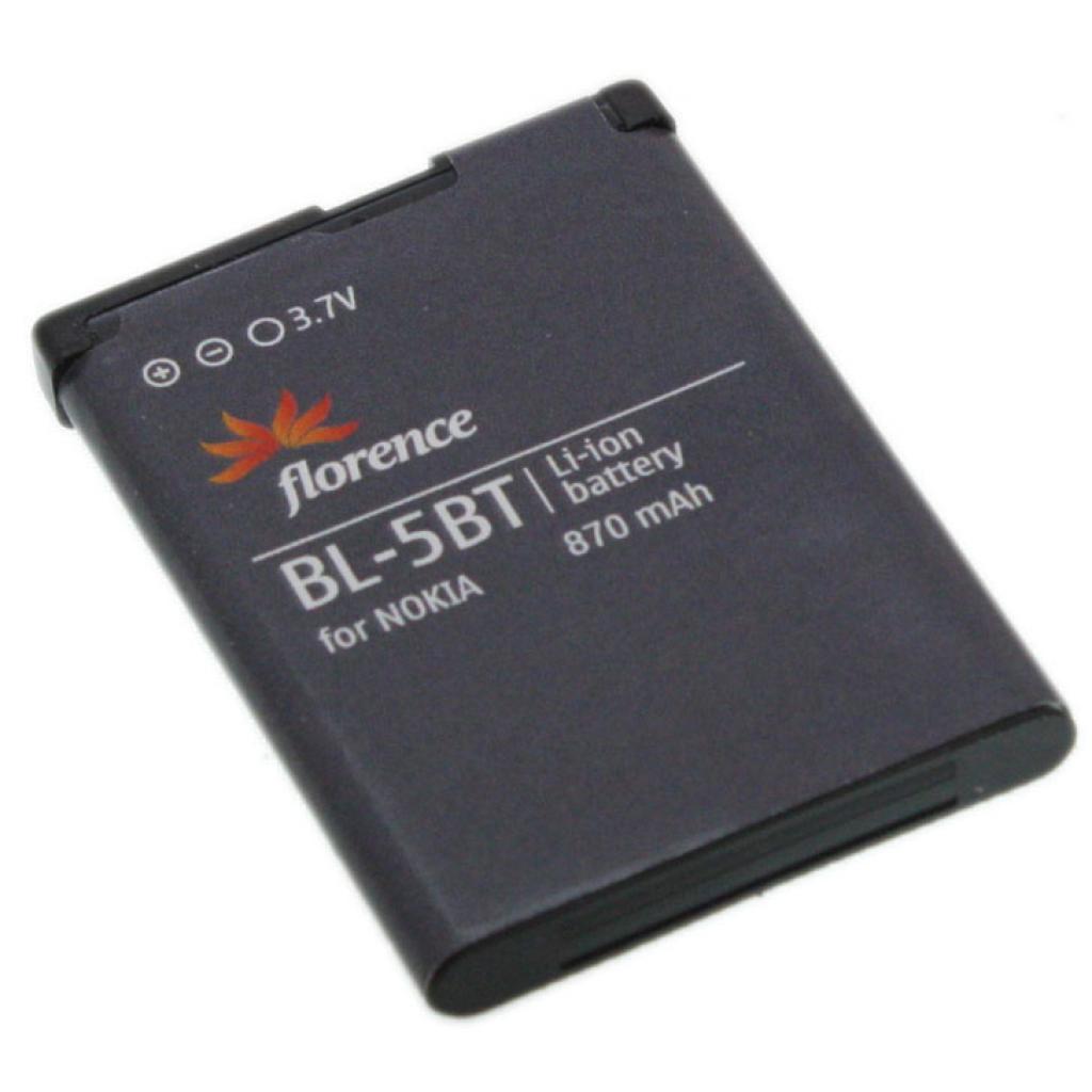 Акумуляторна батарея Florence Nokia BL-5BT 870mA (BL-5BT) (FLBL-5BT ...