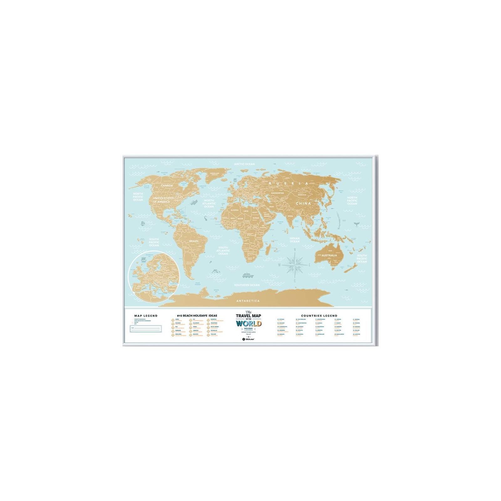 ᐈ Купить скретч карту 1DEA.me Travel Map Holiday Lagoon World (13052) в ...
