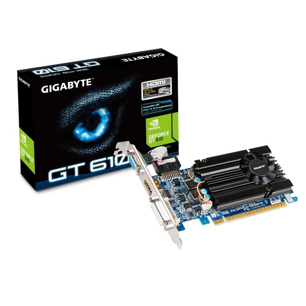 Відеокарта GeForce GT610 1024Mb GIGABYTE (GV-N610-1GI) ціни в Києві та ...
