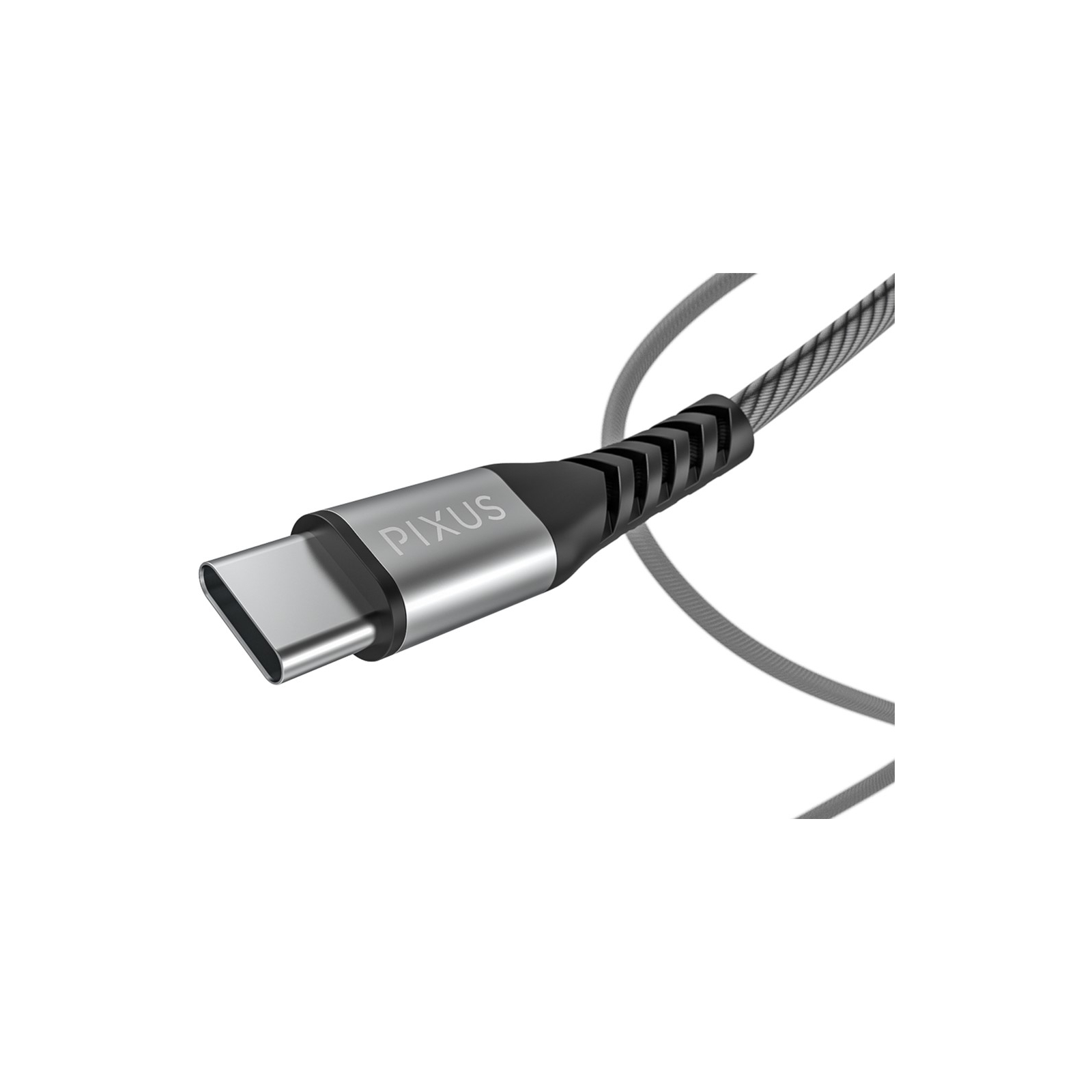 Дата кабель USB 2.0 AM to Type-C 1.0m Flex Gray Pixus (4897058531152 ...