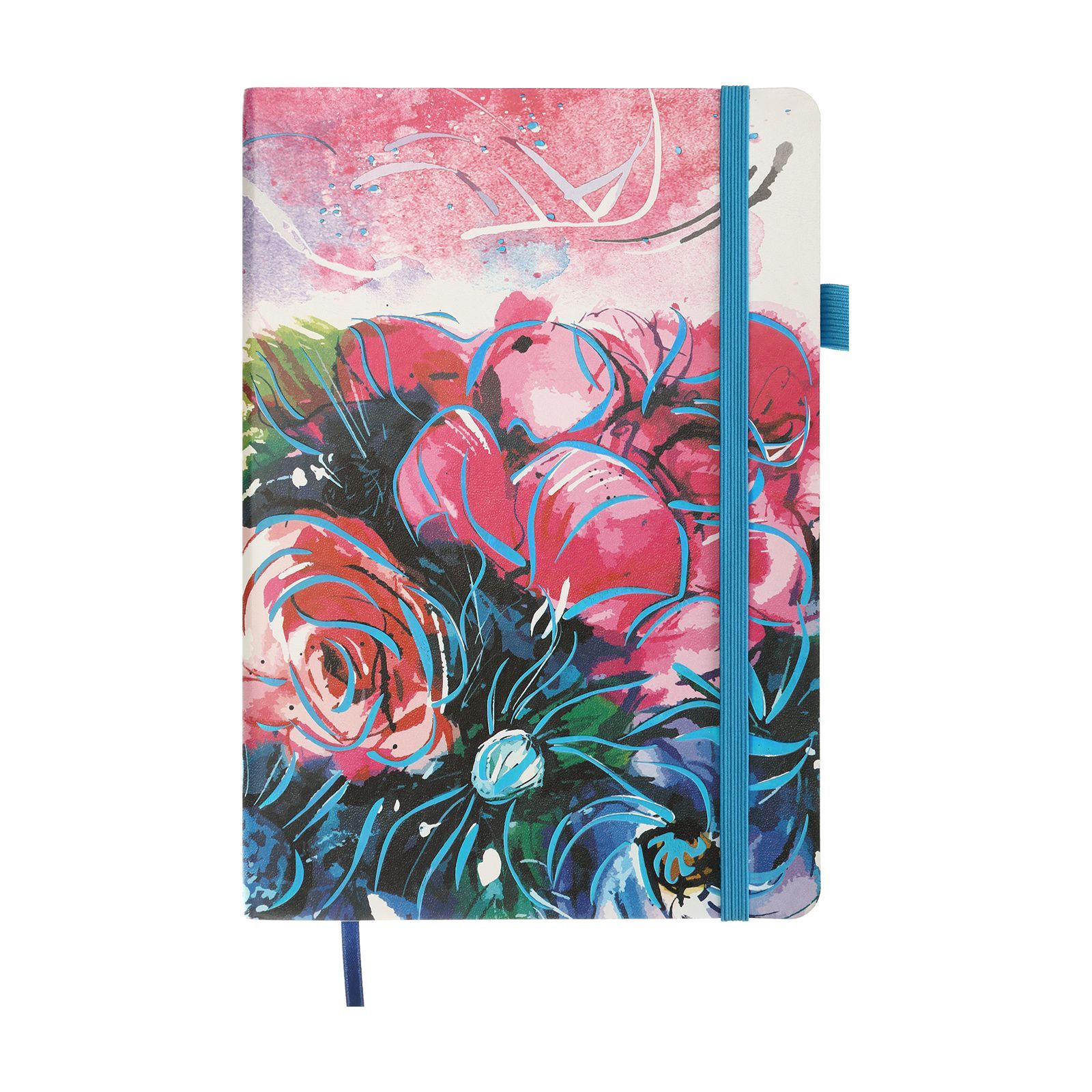 Книга записна Buromax Cherie 96 аркушів А5 у клітинку синій (BM.295105 ...