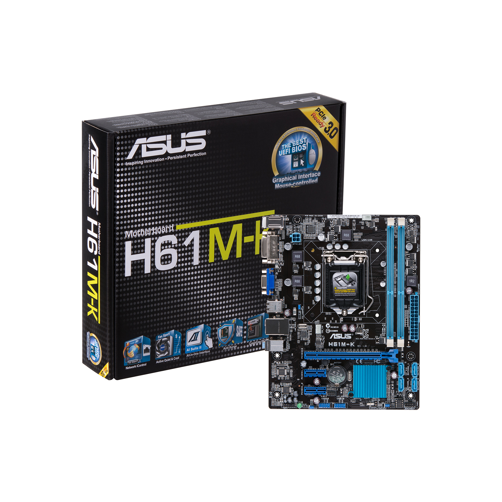 Материнська плата ASUS H61M-Kціни в Києві та Українi - купити в ...